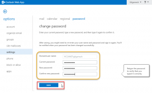 Modifying Your Exchange Password in OWA – The Hamilton Clermont Cooperative